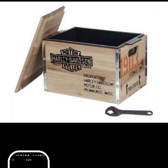 Harley-Davidson | Dining | Harleydavidson 93 Vintage Wooden Crate ...